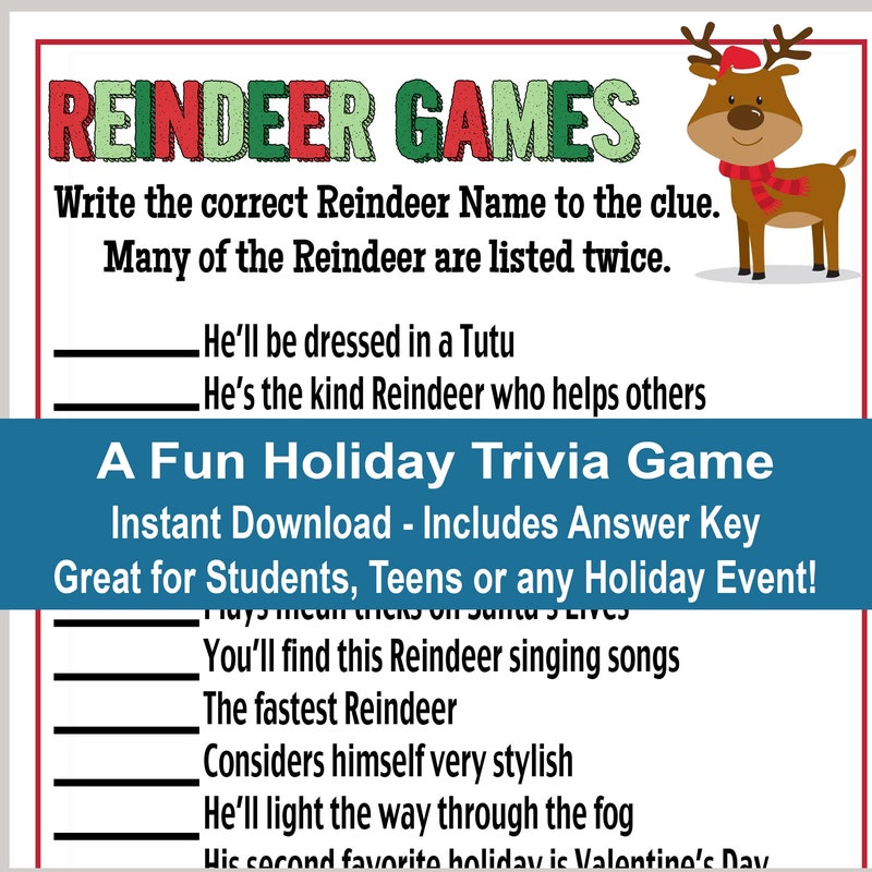Reindeer Games - Etsy