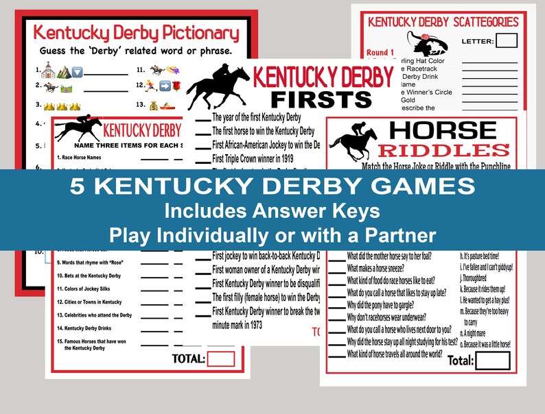 Kentucky Derby Party, Kentucky Derby Trivia Games, Kentucky Derby Games ...