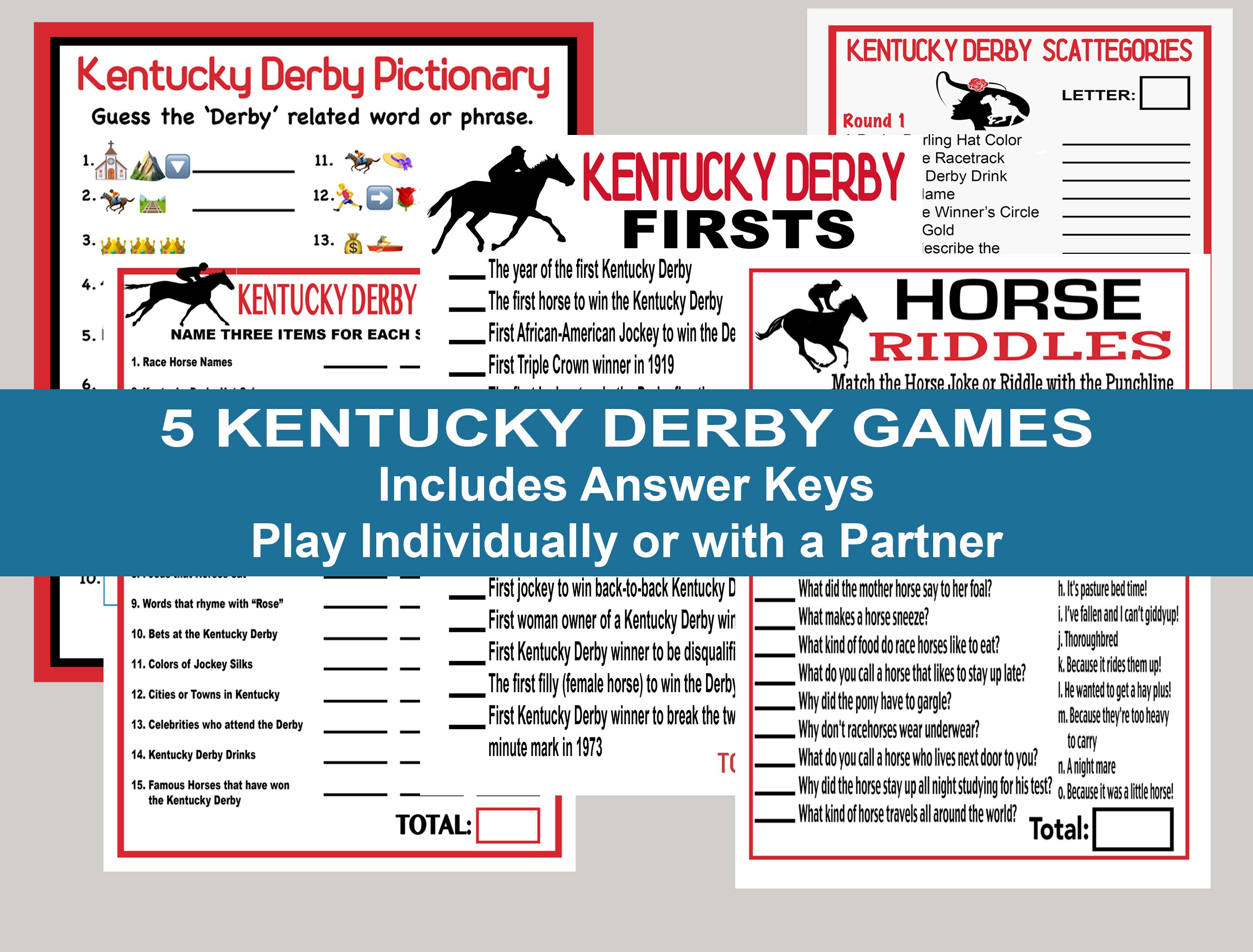 Kentucky Derby Party, Kentucky Derby Trivia Games, Kentucky Derby Games ...