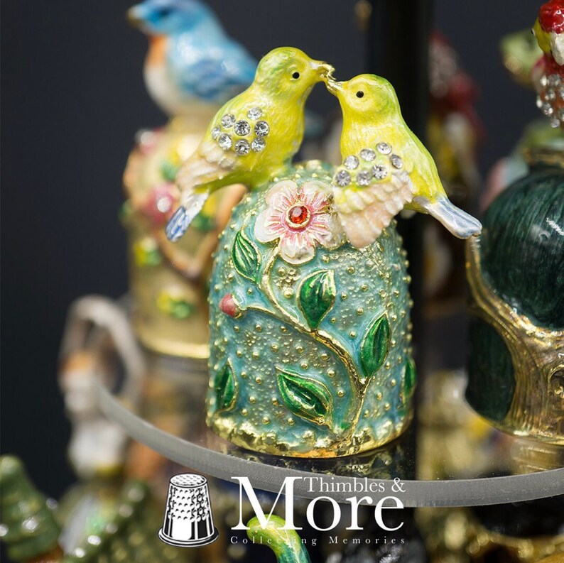 Faberge Thimble Collectible Thimble Birds Thimbles Collection | Etsy