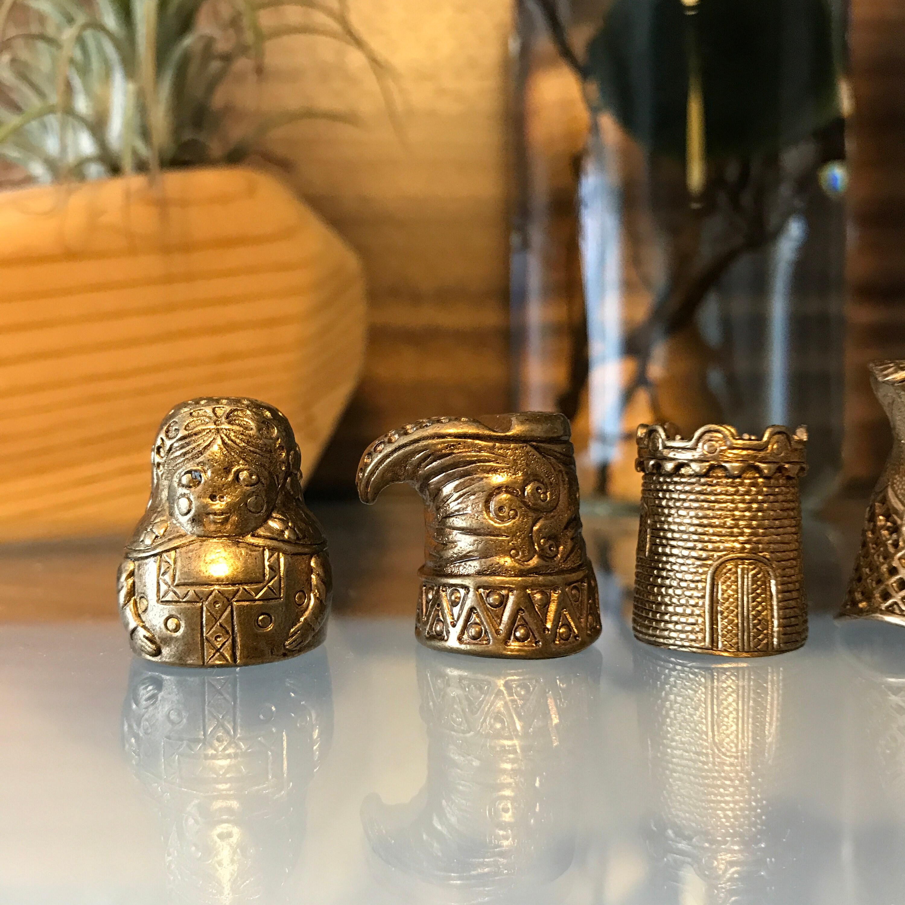 Bronze Thimble Collectible Cute Animal Metal Steampunk Thimble Sewing ...