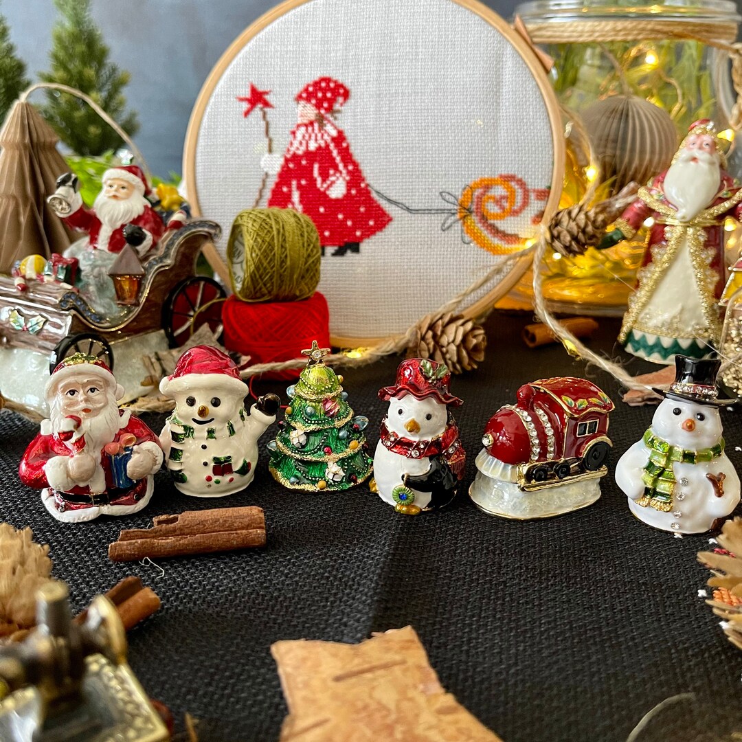 Faberge Thimble, Collectible Thimble, Santa Claus, Christmas, Thimbles ...