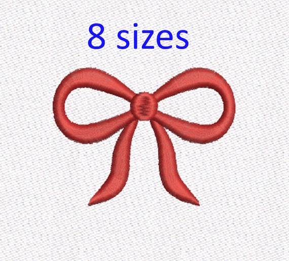 Bow Embroidery Design Machine Embroidery Design Bow Fill | Etsy