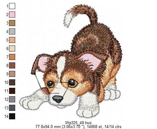 Puppies Machine Embroidery Design 20 Designs Pack Puppy | Etsy