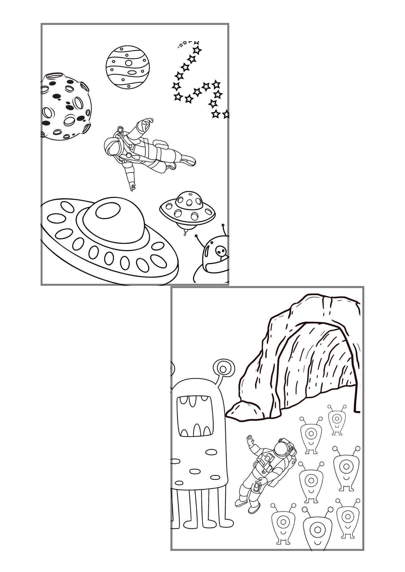 Alien Worlds Coloring Pages - Etsy