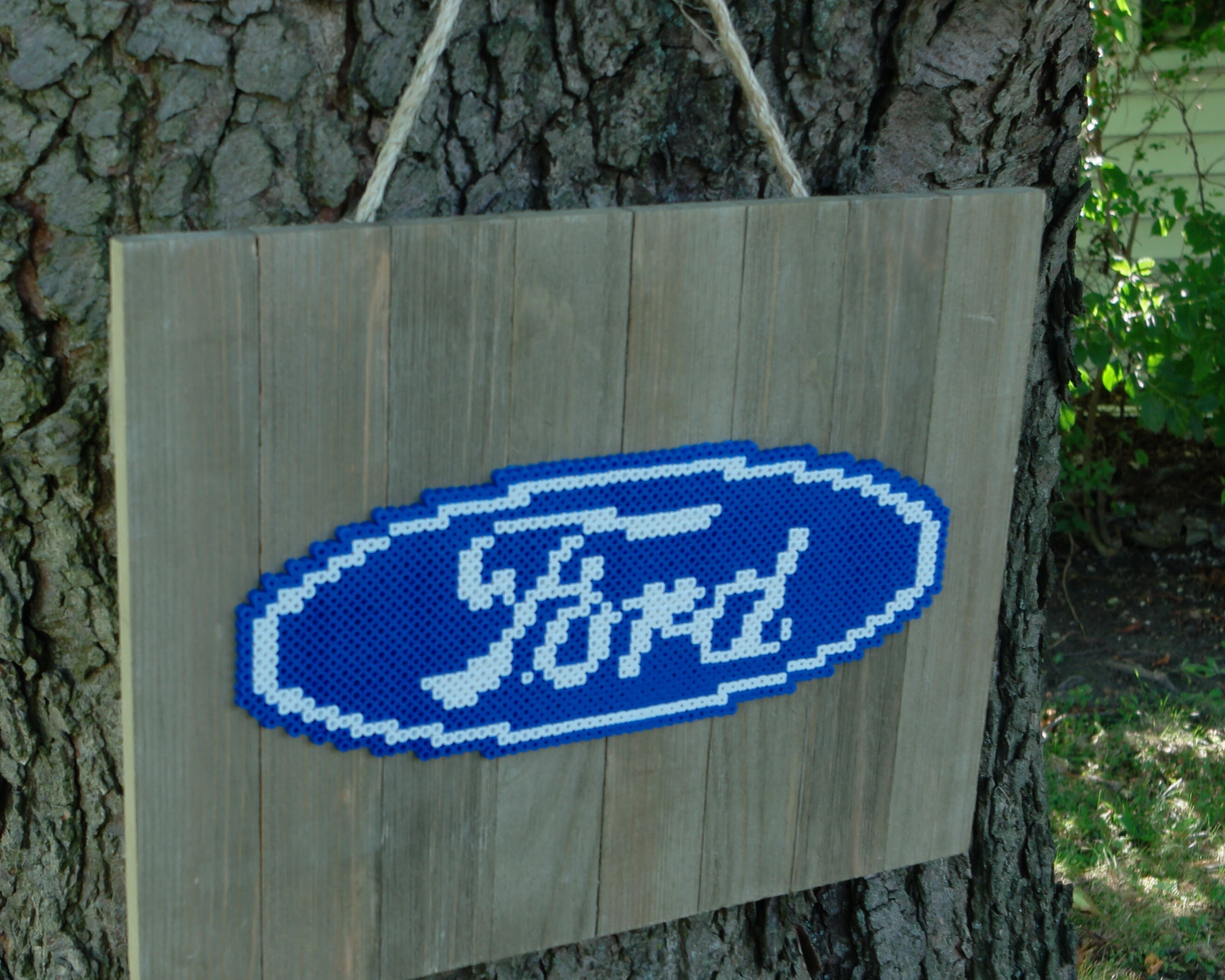 Perler Ford Wood Sign - Etsy