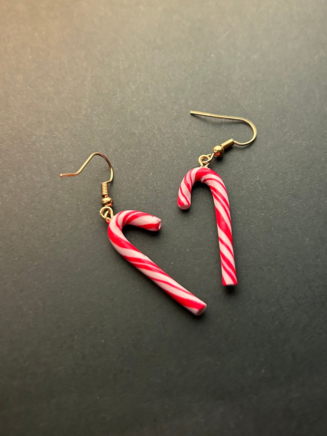 Candy Canes dangle, Studs, Necklace, or Keychain - Etsy