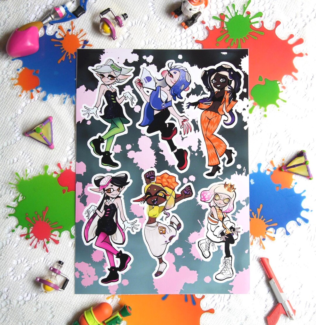 Splat Idols Vinyl Stickers Sheet - Etsy