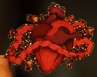 Realistic Heart Sticker - Etsy
