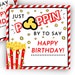 Happy Birthday Tag Write-in Name Poppin by to Say Happy - Etsy