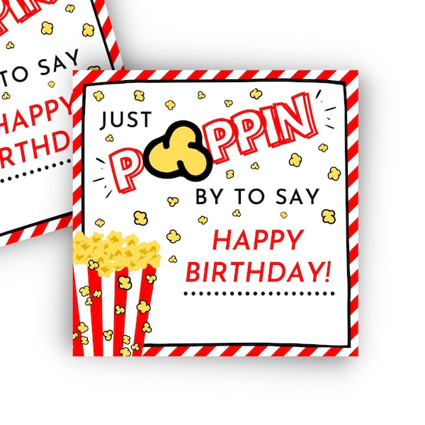 Poppin by to Say Happy Birthday - Etsy