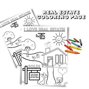 coloring pages real estate