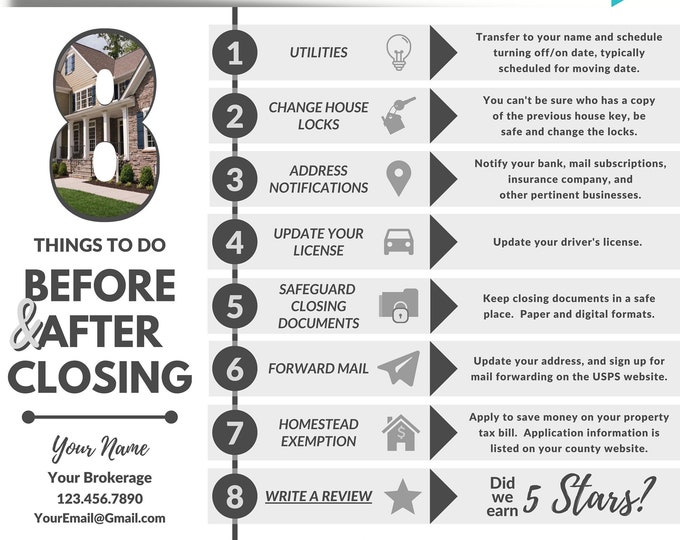 Closing Day Checklist Reminders, Real Estate Buyer Tips, Real Estate ...
