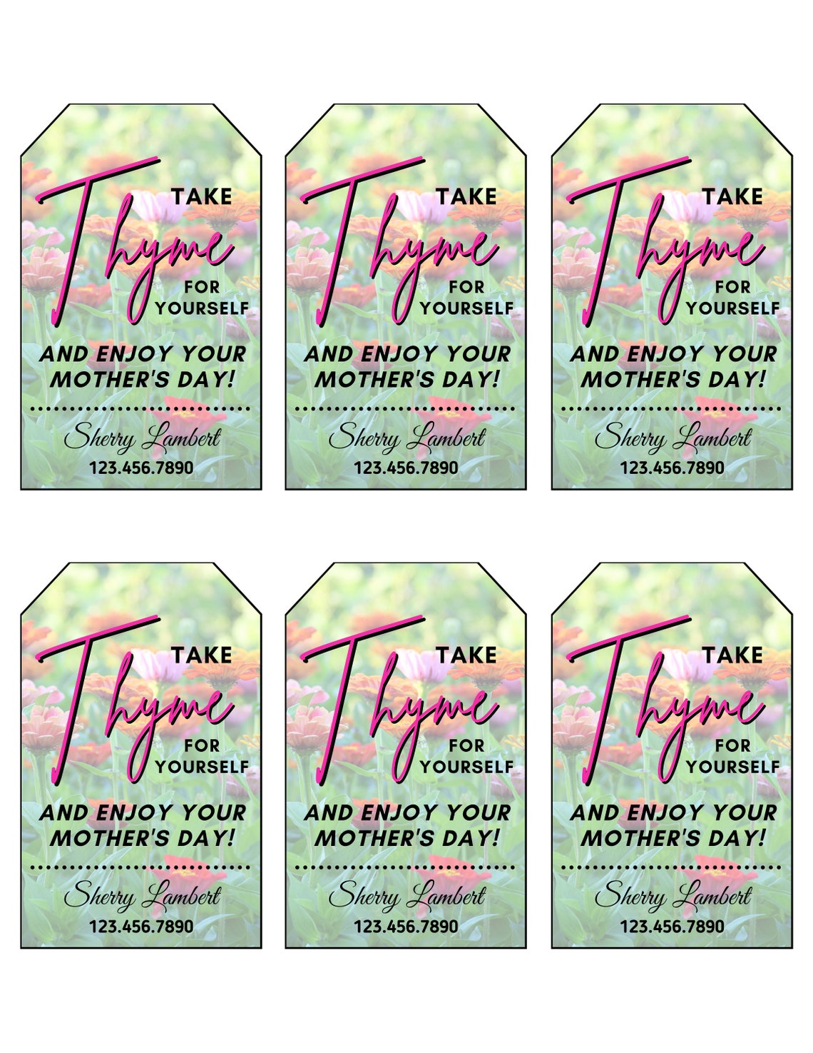Mother's Day Pop Bys Real Estate Spring Tags 2021 | Etsy