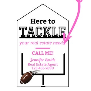 REALTOR Fall Football Pop-by Tags, Real Estate Editable Pop-by Template ...