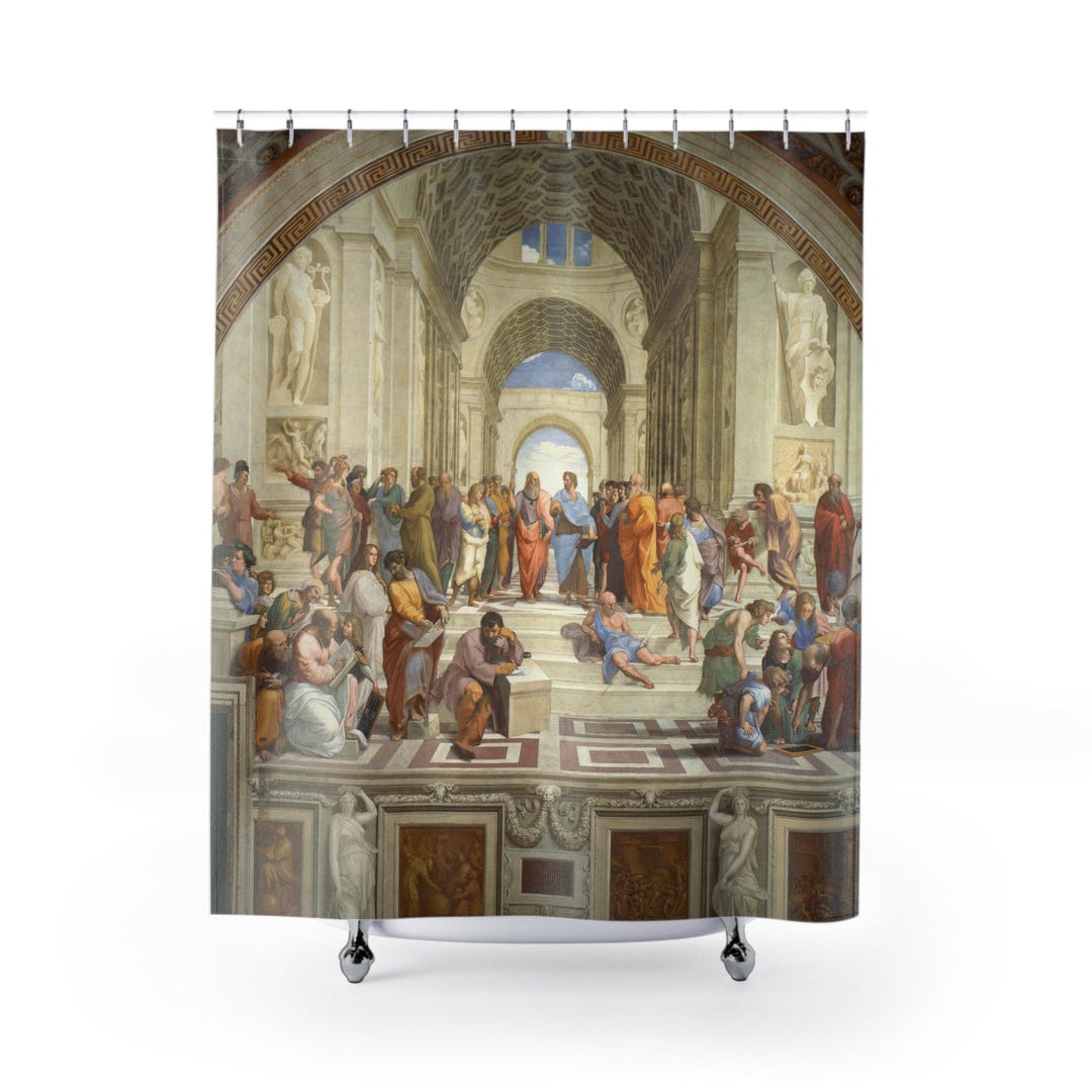 School of Athens Shower Curtain: Raphael Renaissance Art - Etsy