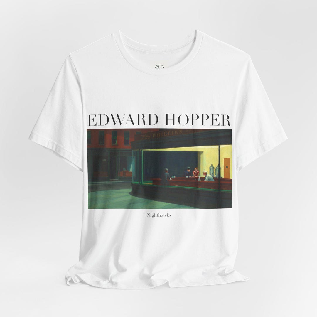 Edward Hopper Nighthawks T-shirt: 100% Cotton Art Tee - Etsy