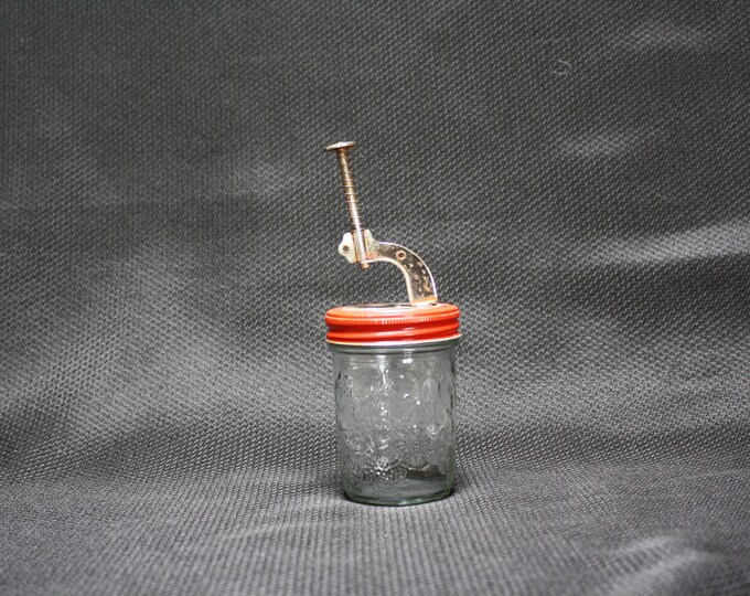 Krasco Cherry Pitter and Mason Jar, Push Button Cherry Pitter, Red ...