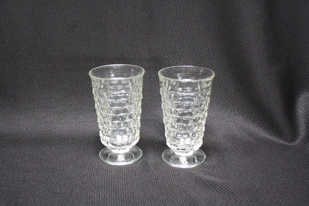 Indiana Glass Company Whitehall By Colony Clear Cubist Water Glass