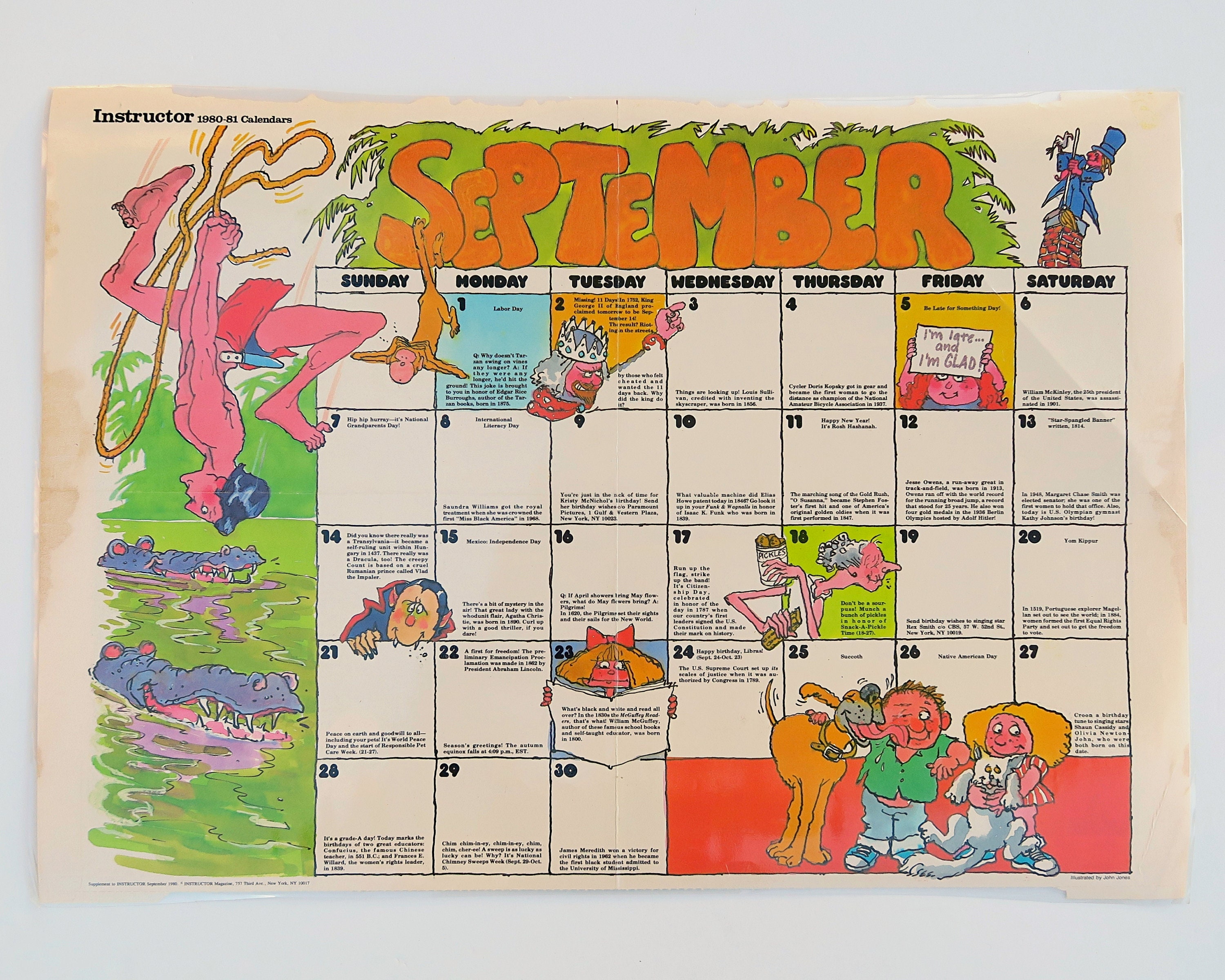 Lithographs Art & Collectibles September 1978 2-Sided Classroom ...