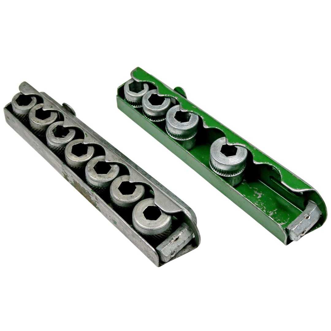 1930s Indestro Pocket Socket Sets, SAE & Metric, Green Case, USA, Pat ...