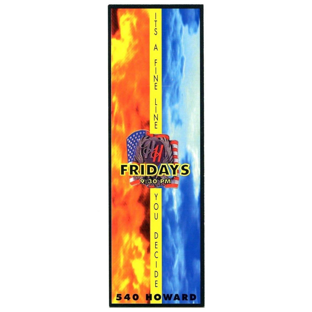 Early 1990s SF Rave Flyer “it’s a Fine Line” - Club DV8, 540 Howard ...