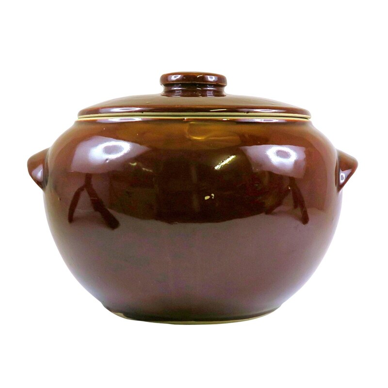 Stoneware Bean Pot - Etsy