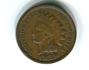 1899 Indian Head Cent - Etsy