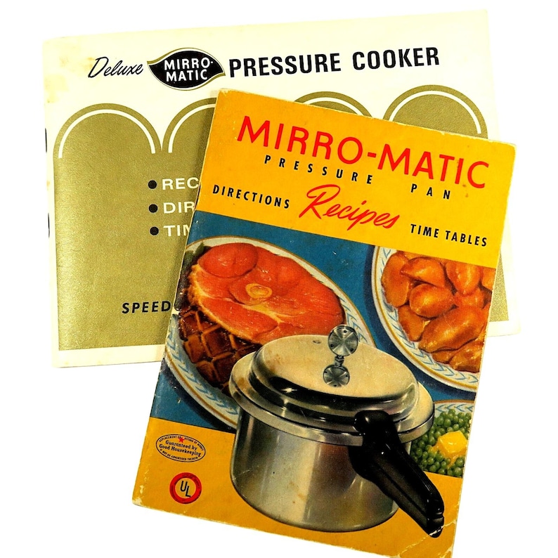 Mirro-matic Pressure Cooker Booklets, 1947 & 1958 Recipes, Midcentury ...