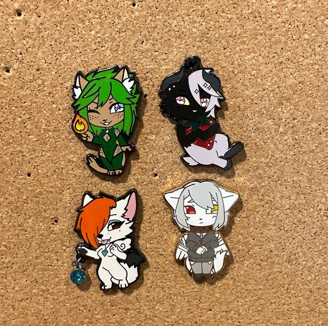 Nayspinclub - Fursona Enamel Pins Lot of 4 - Etsy