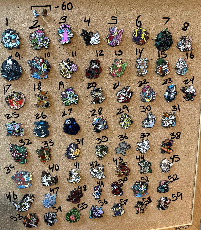 Fursona Pins- Enamel Pins Assortment [PREOWNED] - Etsy