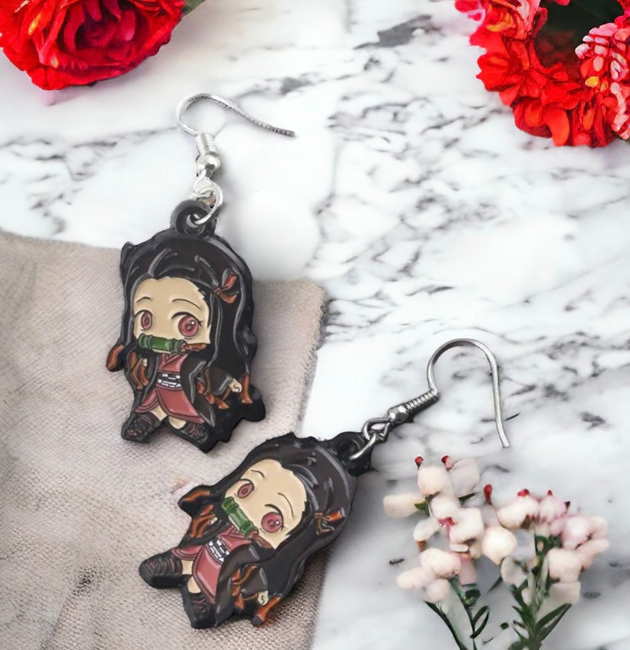 Anime Girl Earrings, Anime Inspired, Cosplay Fashion, Anime Character ...