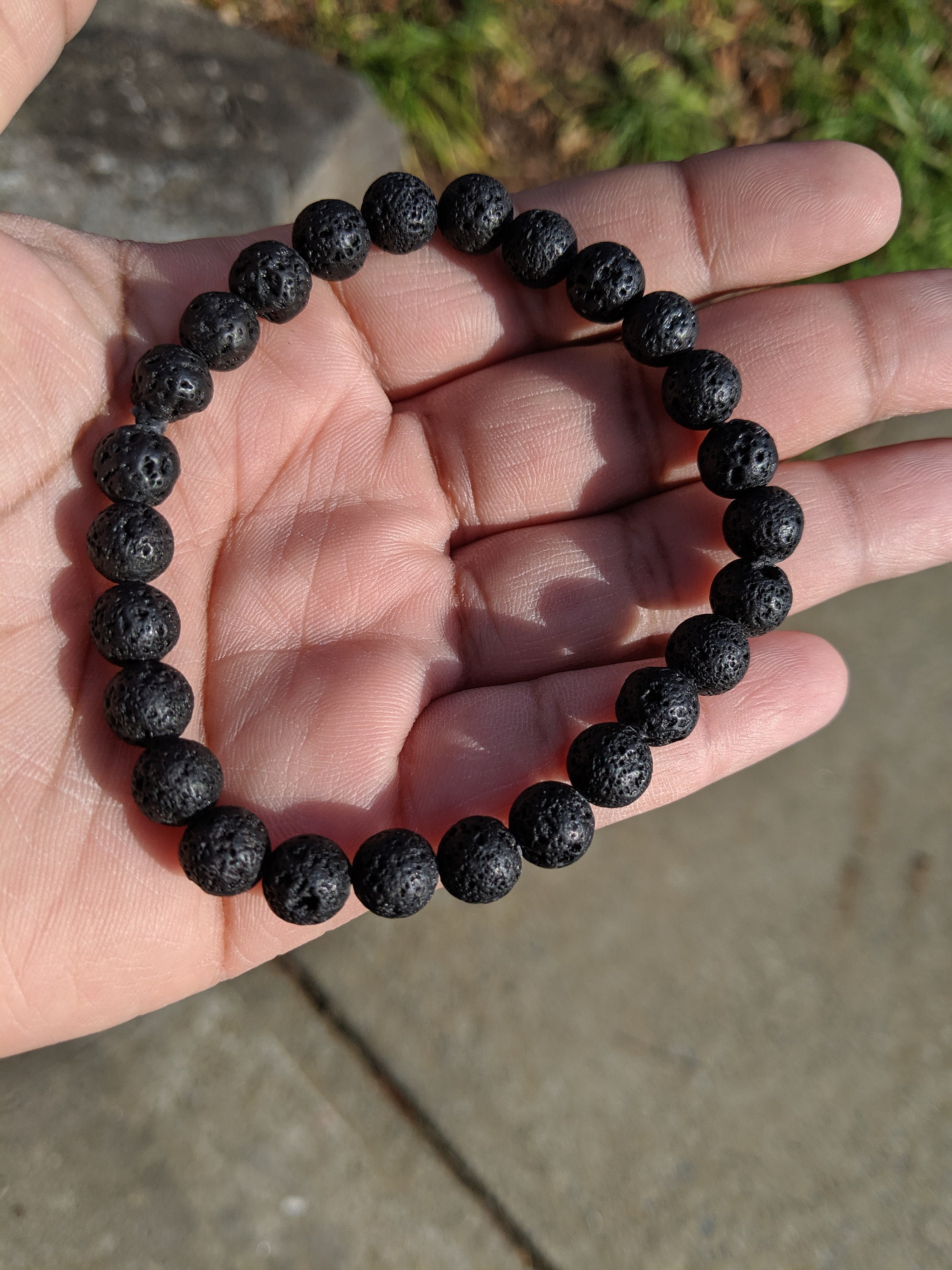 Lava Stone Bracelet Mens Jewelry Gemstone Bracelets Gemstone Jewelry ...