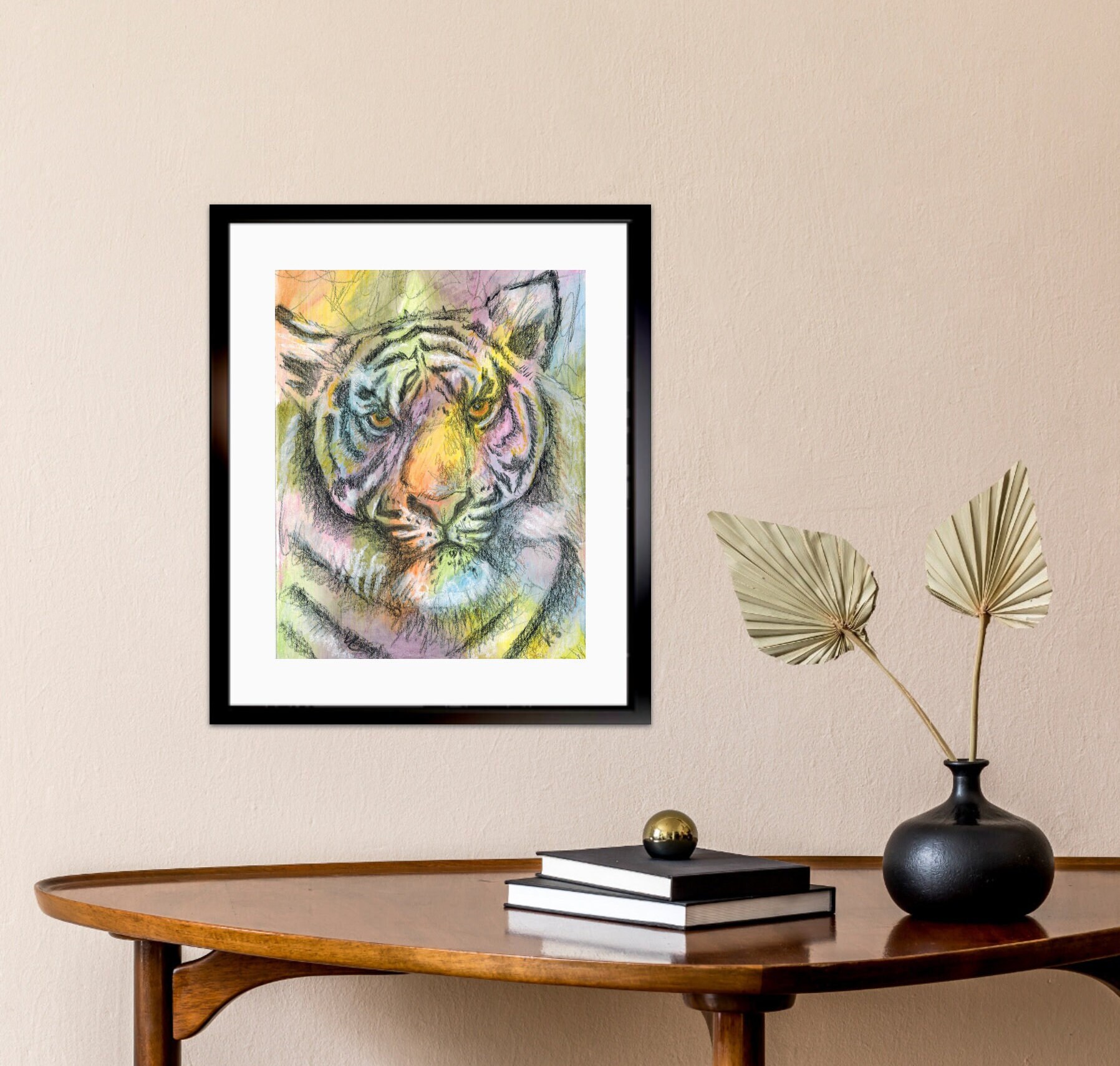 Tiger Art Print, Rainbow Tiger, Tiger Wall Art, Tiger Print, Tiger ...