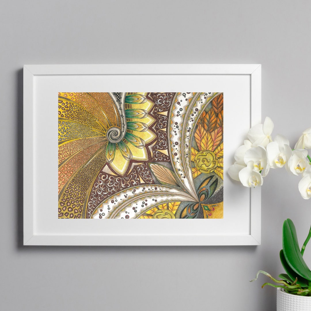 Colorful Art Print Pretty Designs Art Print Colored Pencil - Etsy