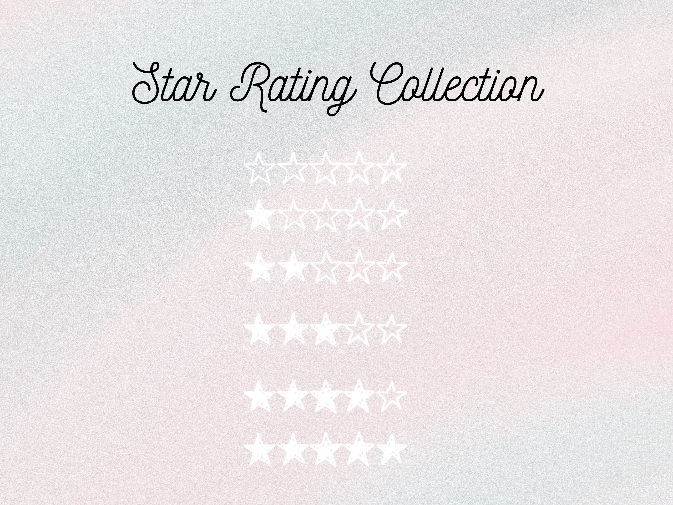 Animated Youtube Star Ratings | White Hand Drawn Stars From 0 to 5 | - Etsy