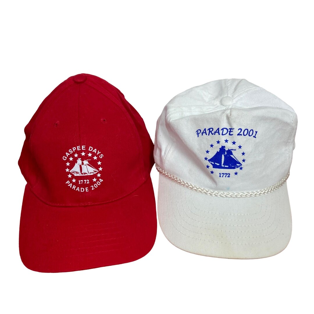 Vintage Gaspee Days Parade Hats 01 04 Red White Rhode Island American ...