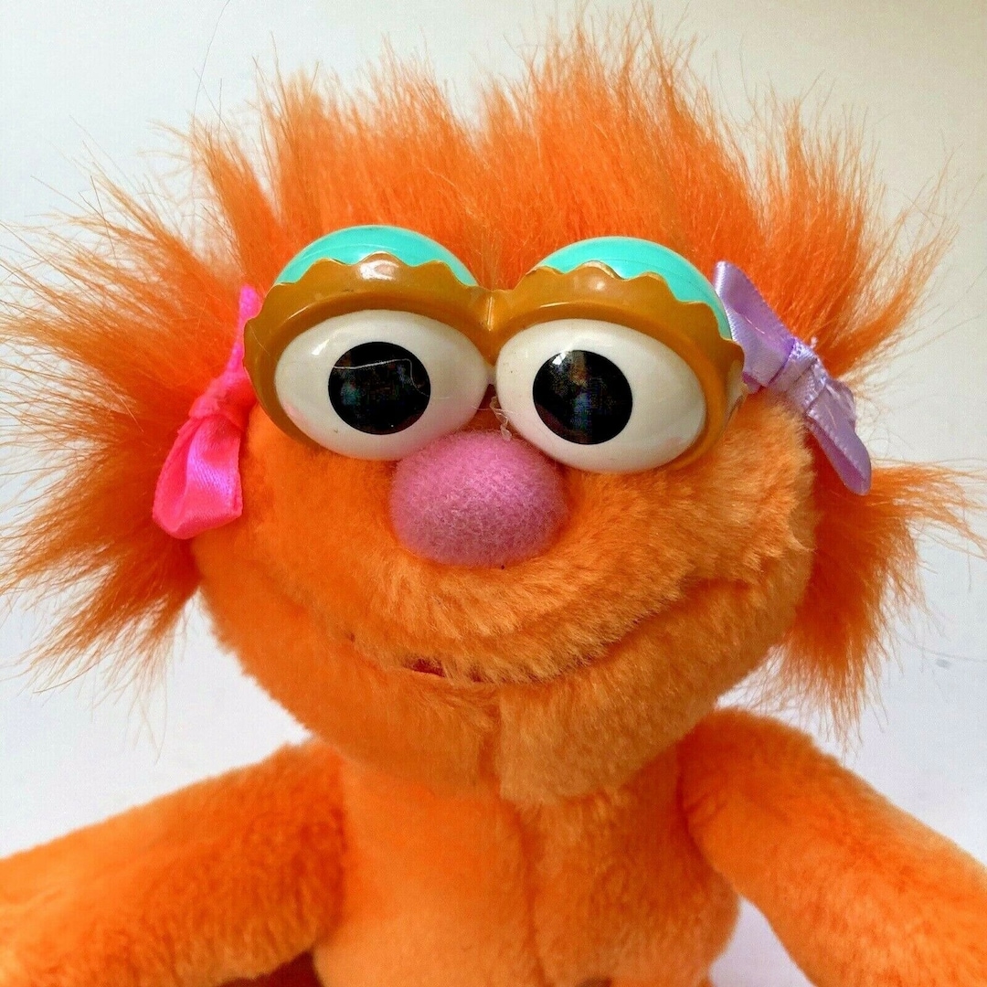 Vintage Tyco Zoe Plush Orange Sesame Street Muppets 9 Inch Jim Henson ...