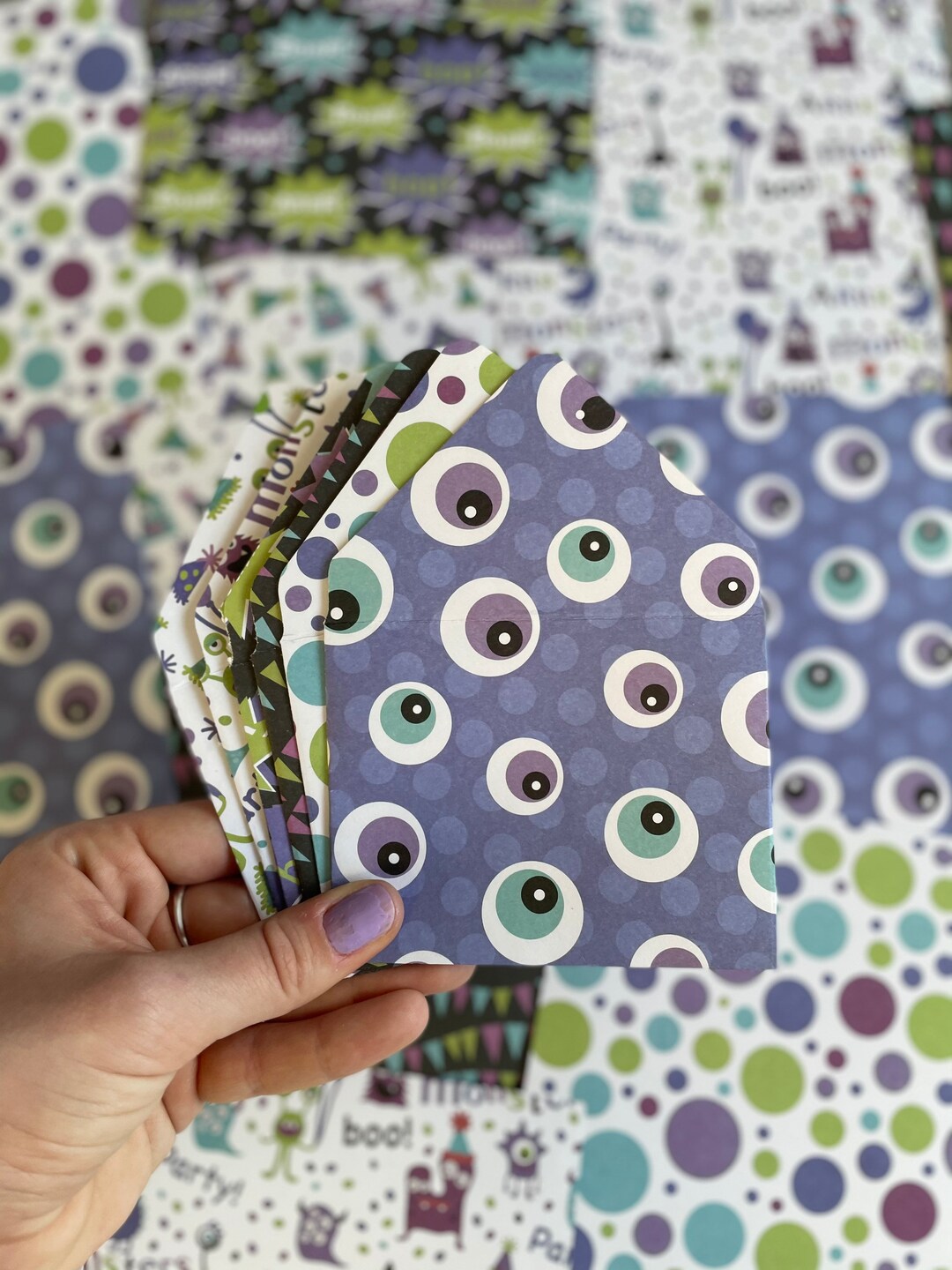 Mini Envelopes Party Monster - Etsy UK