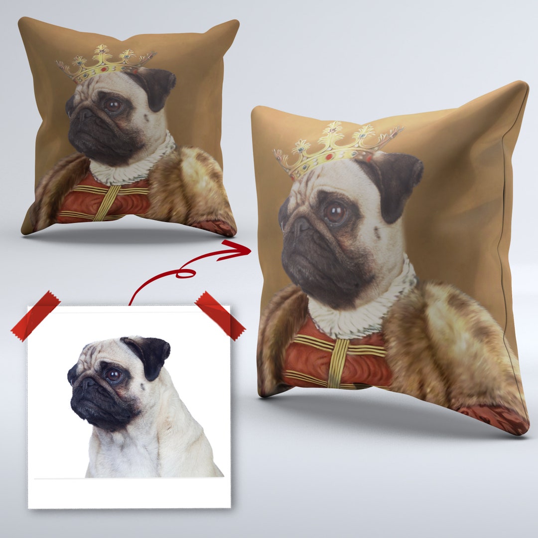 Pet Portrait Cushion, Pet Portrait, Portrait From Photo, Custom Pet ...