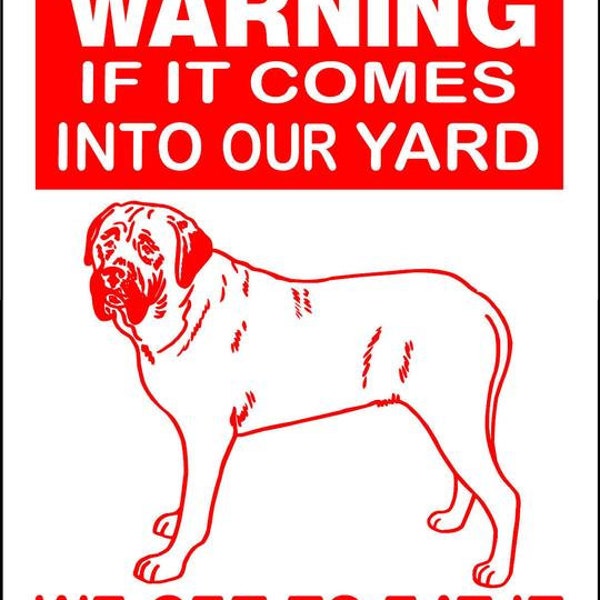 Mastiff Sign - Etsy