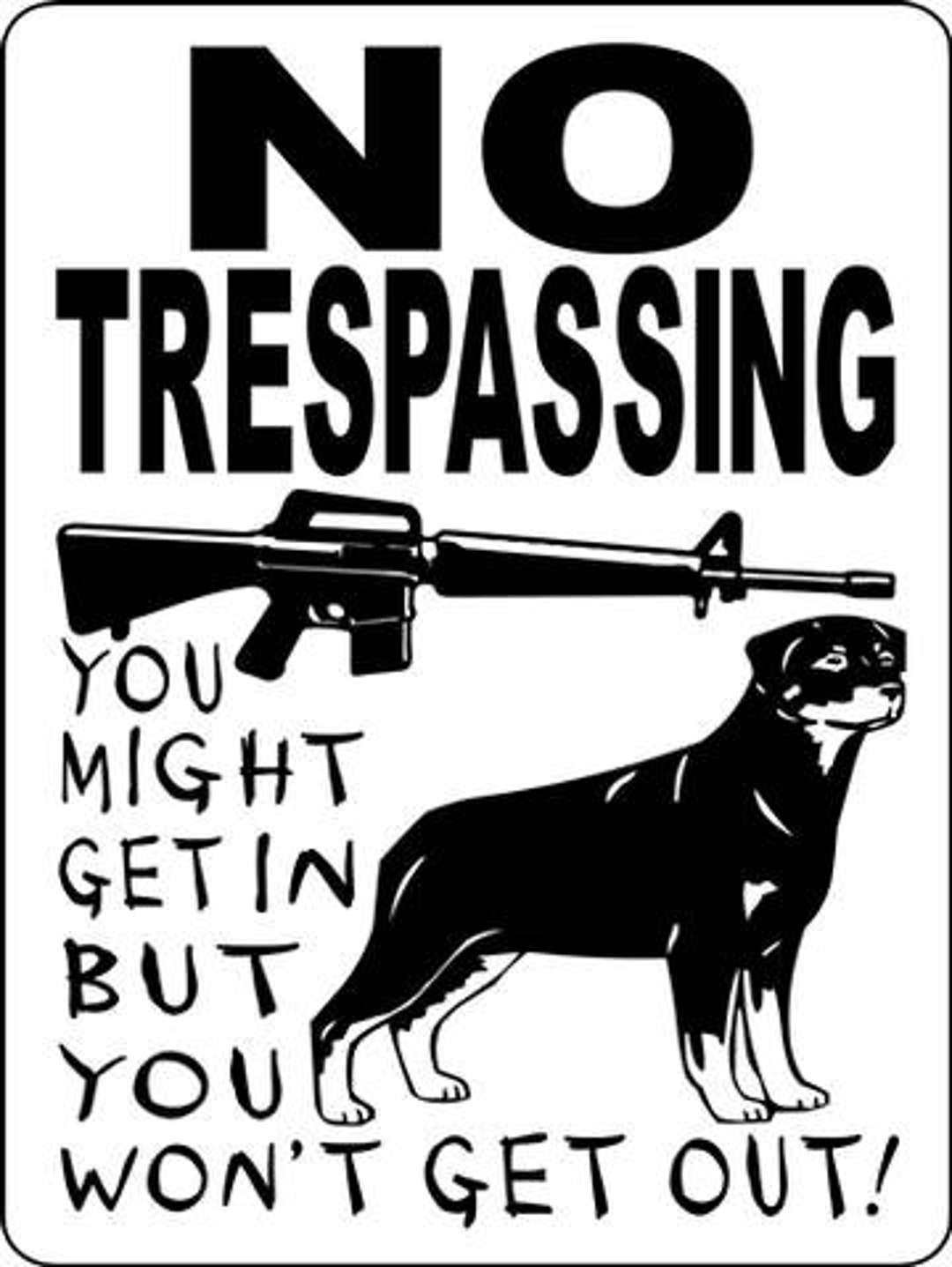 Rottweiler Dog Aluminum Sign: 9x12, or 12x18 - Etsy