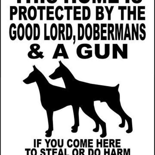 Doberman Dog Sign - Etsy