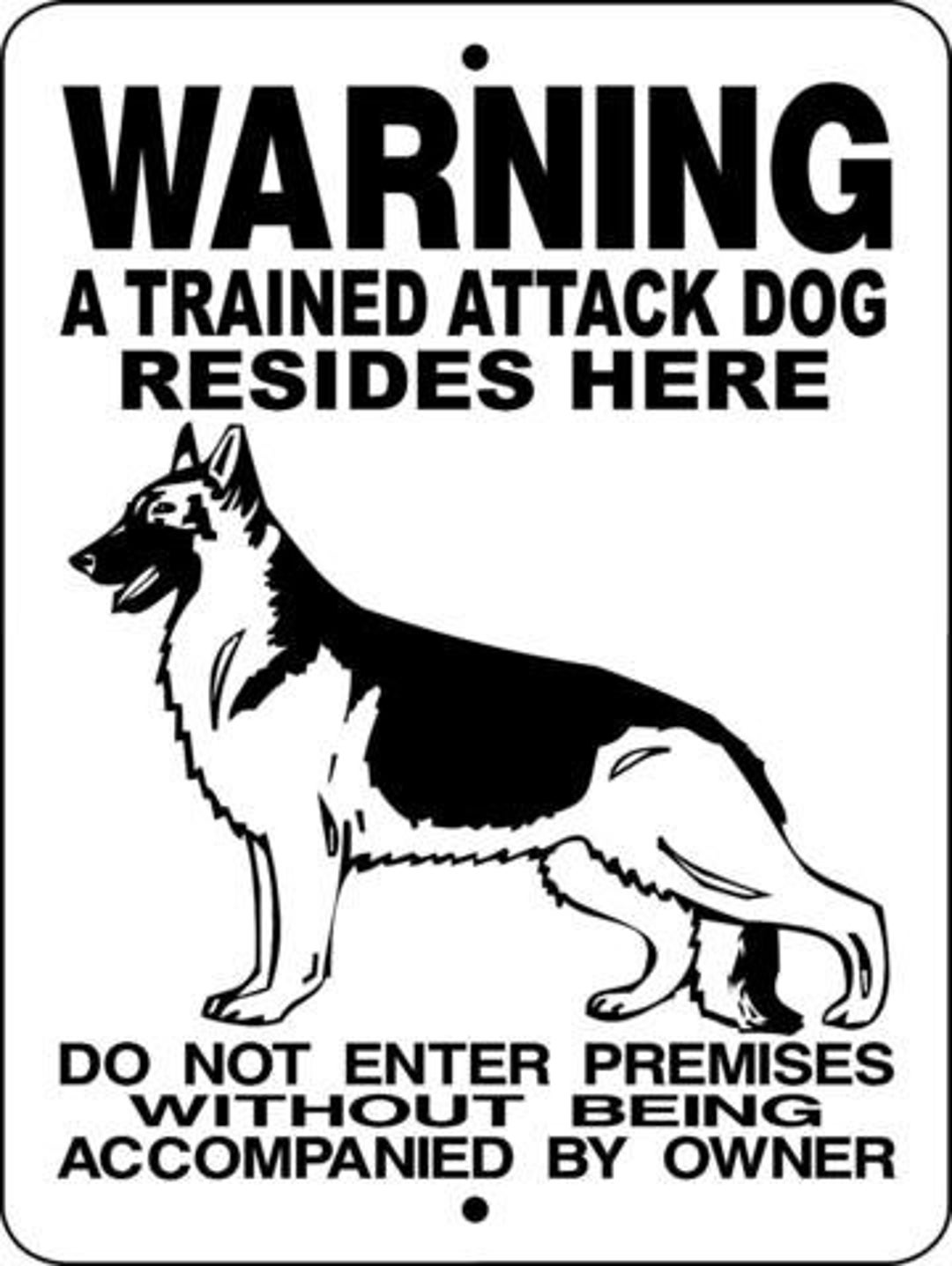 German Shepherd Dog Aluminum Sign: 9x12, or 12x18 - Etsy