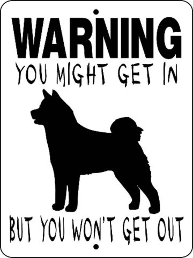 0041 Akita Aluminum Sign: 9x9 9x12 | Etsy