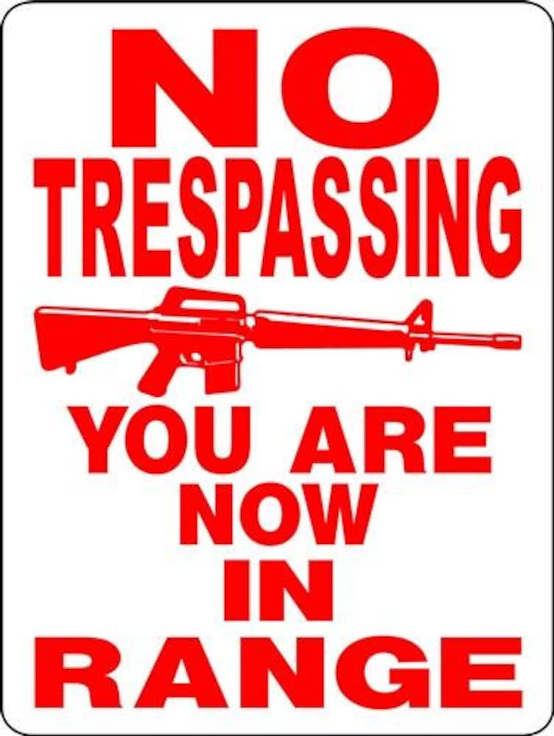 No Trespassing Gun Business, Yard, Pool, Property Aluminum Sign: 9"x12 ...