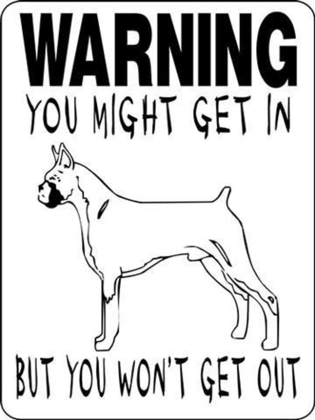 Boxer Dog Aluminum Sign: 9x12 or - Etsy