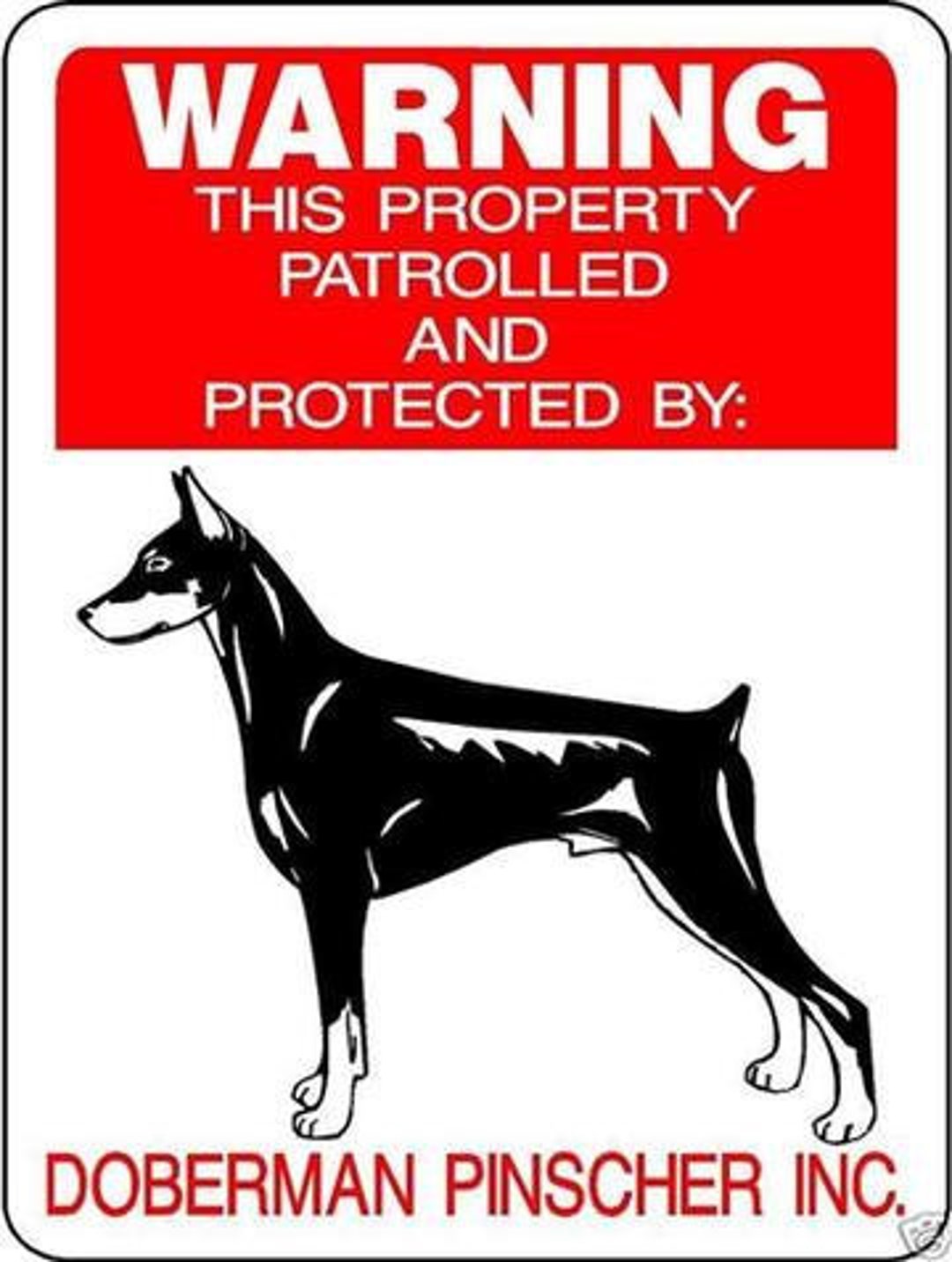 Doberman Pinscher Dog Aluminum Sign: 9x12, or 12x18 - Etsy