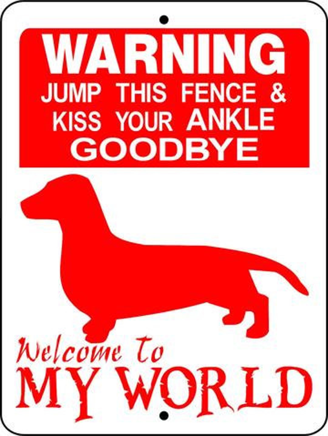 Dachshund Dog Aluminum Sign: 9x12, or 12x18 - Etsy