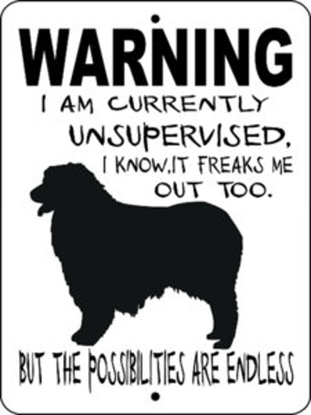 Australian Shepherd Dog Aluminum Sign: 9x12, or 12x18 - Etsy